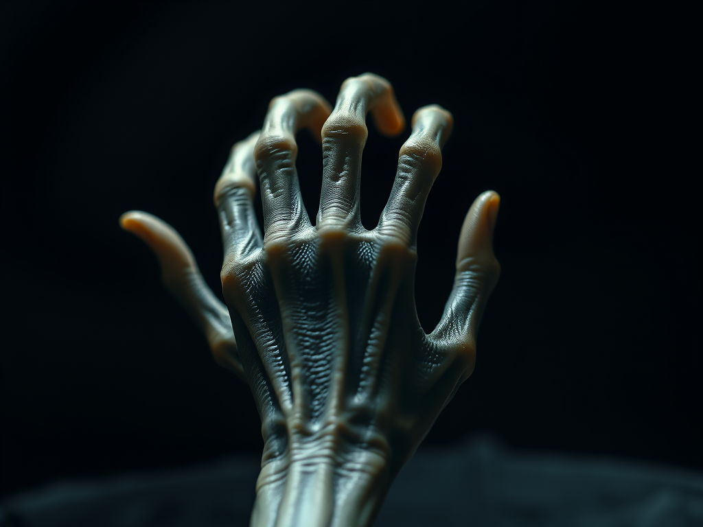 rubbery-alien-hand-with-long-fingers-in-the-dark | Conskipper
