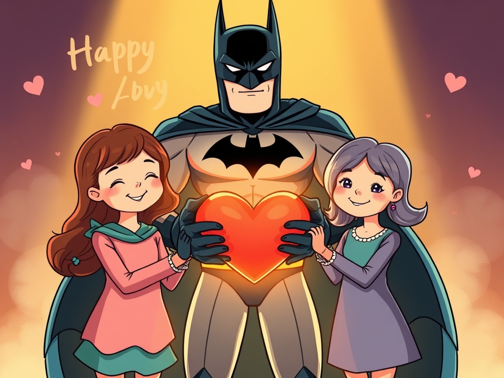 batman-fathers-day-batman-and-2-girls-holding-a-heart | Conskipper